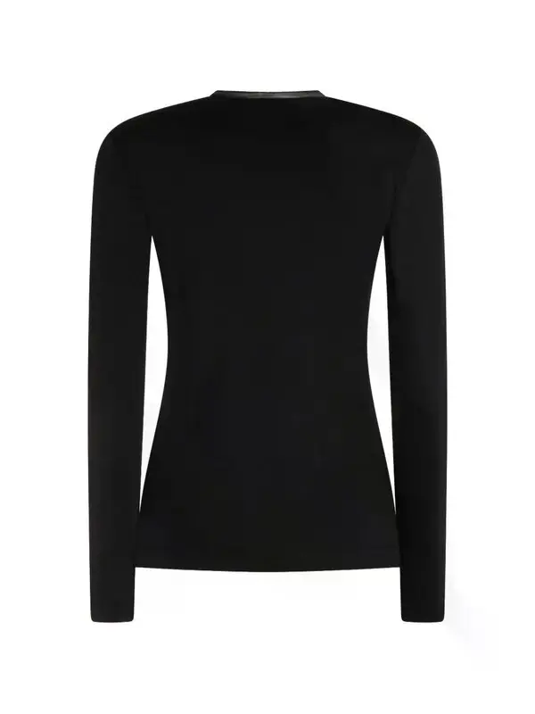 Fabiana Filippi Lace-trim V-neck T-shirt