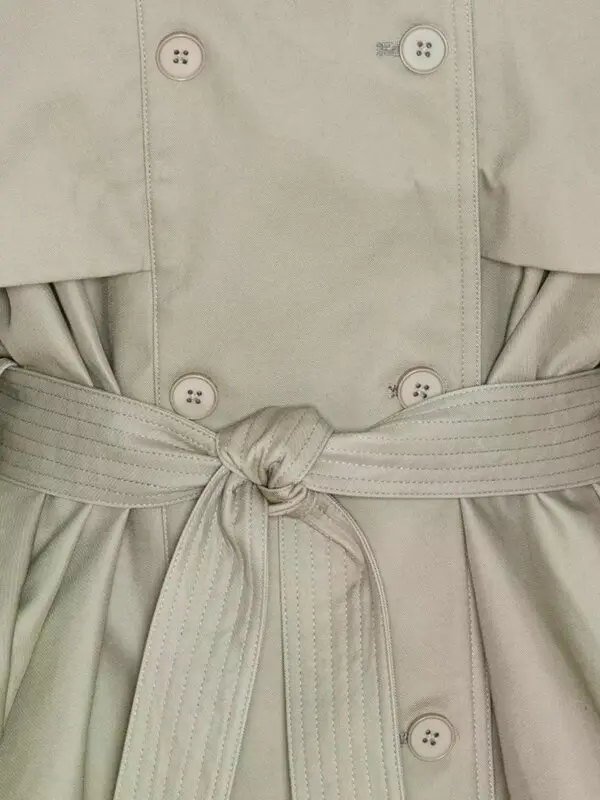 ROTATE BY BIRGER CHRISTENSEN Short Trench Coat In Aluminum - Neutrals