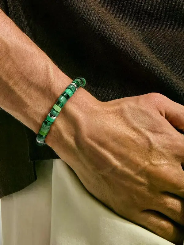 John Hardy Heishi Emerald Bracelet