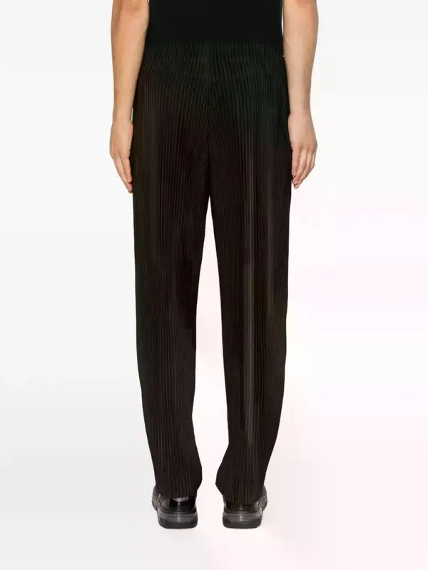 Issey Miyake Pleated Trousers With Zip Detailing