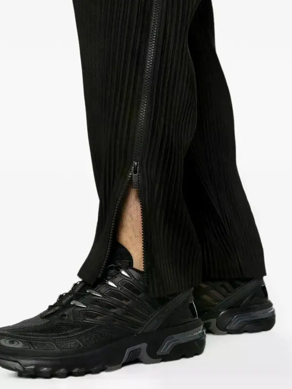 Issey Miyake Pleated Trousers With Zip Detailing
