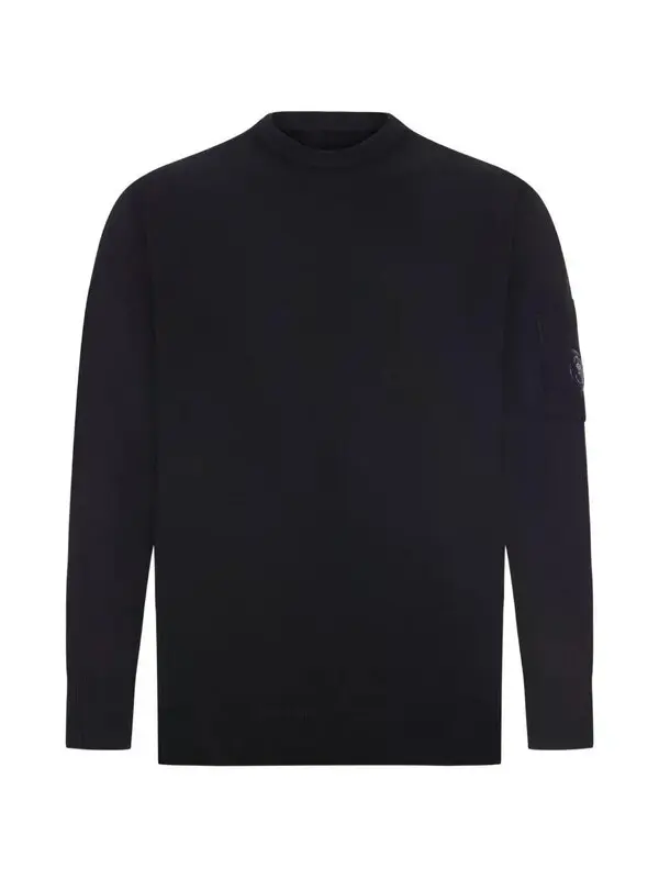 C.P. COMPANY Lens Detail Crew Neck Sweatshirt - Black
