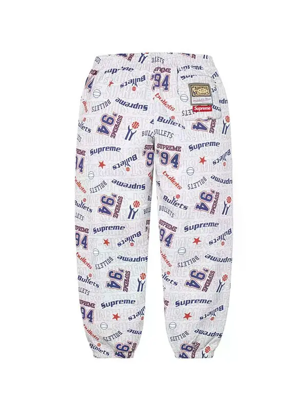 Supreme X Mitchell & Ness Nba Logo-print Track Pants - Grey