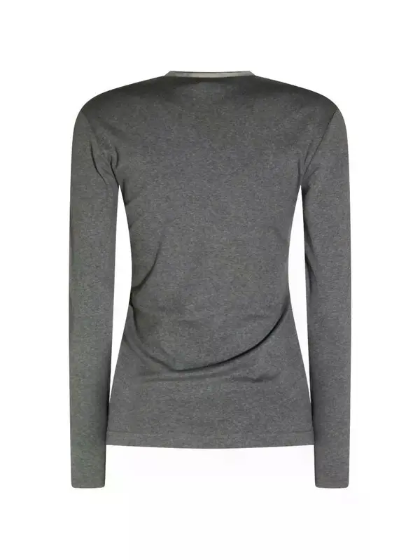 Fabiana Filippi V-neck Jersey T-shirt With Embellished Neckline