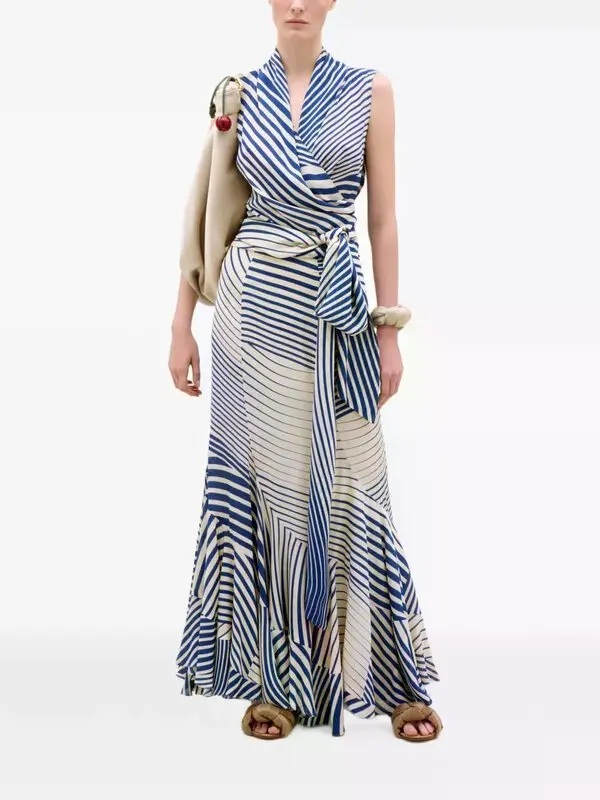 Silvia Tcherassi Florina Stripe Maxi Skirt