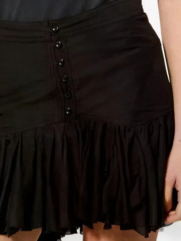 MARANT ETOILE Daneen Ruffled Mini Skirt - Black