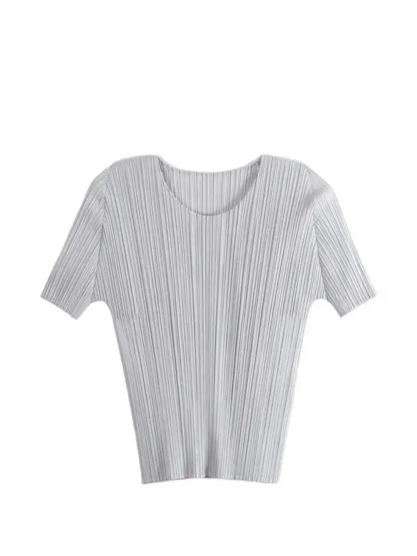 Issey Miyake Pleated Slim Fit T-shirt - Grey
