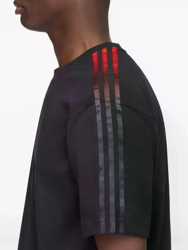 Y3 Gradient-stripe Logo-print T-shirt
