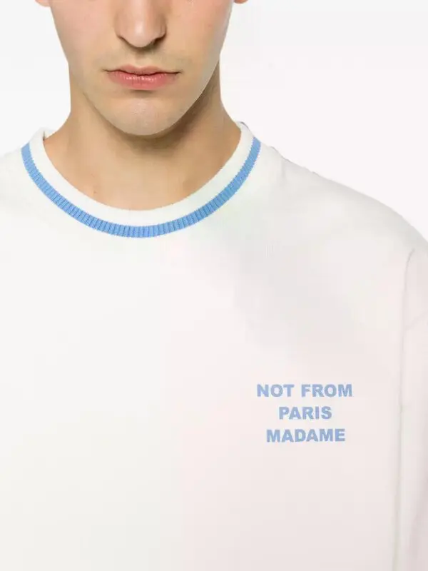 Drole De Monsieur Striped Trim Sweatshirt