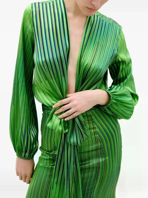 Silvia Tcherassi Striped Tie-fastening Blouse