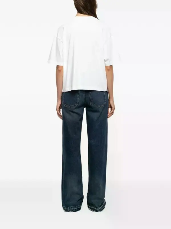 Zadig&Voltaire Rhinestone Heart Embellished T-shirt - White