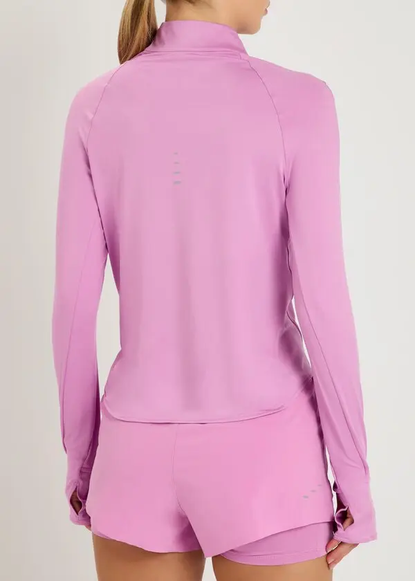 Nike Dri-fit Uv Half-zip Stretch Jersey Running Top
