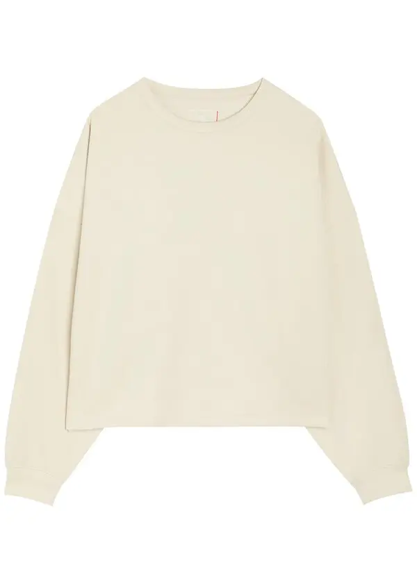 Nike Cropped Jersey Sweatshirt - Beige