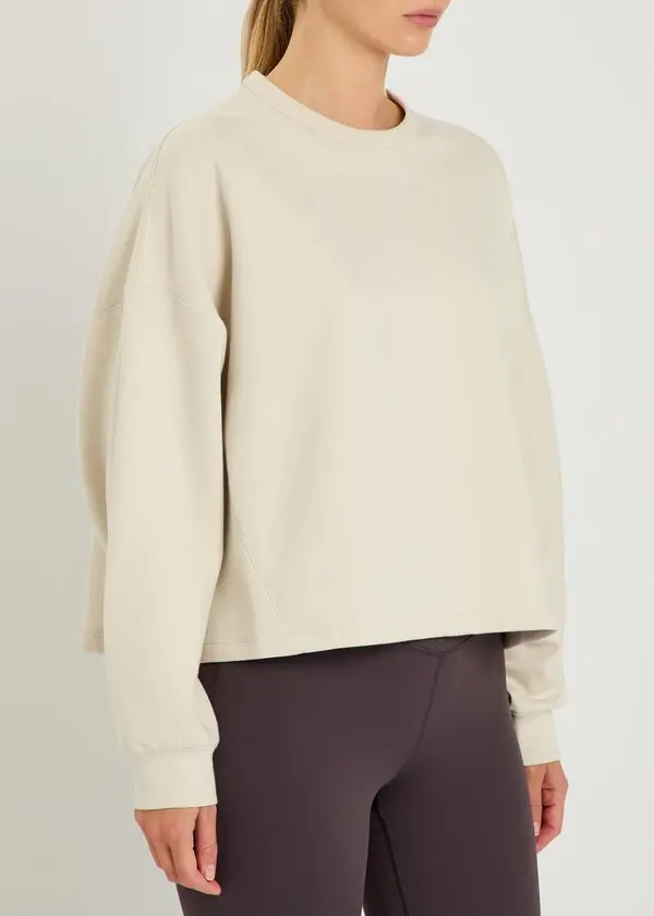 Nike Cropped Jersey Sweatshirt - Beige
