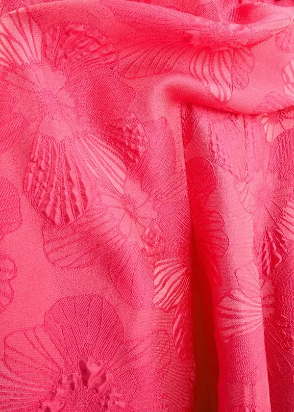Talbot Runhof Floral Jacquard Midi Dress