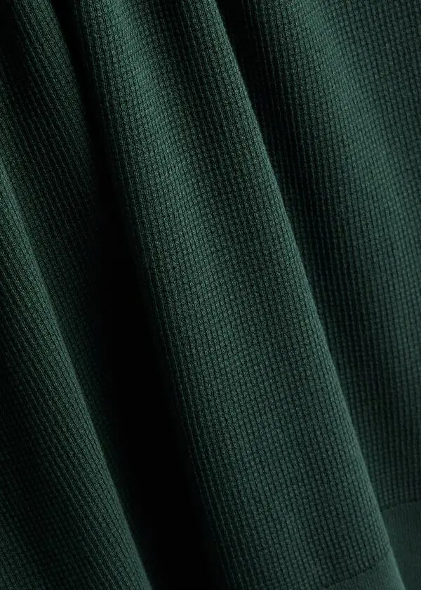 John Smedley Calix Waffle-knit Cotton Jumper - Dark Green