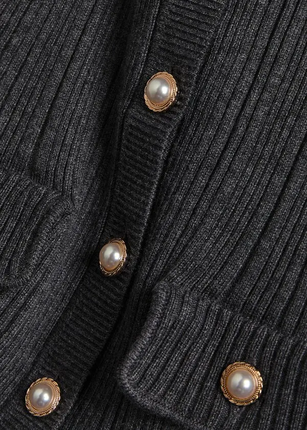 SELF-PORTRAIT Layered Knit And Twill Midi Dress