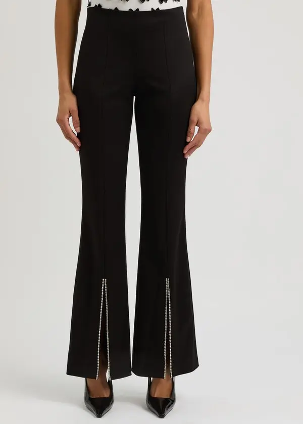 Alice + Olivia Embellished Flare Trousers