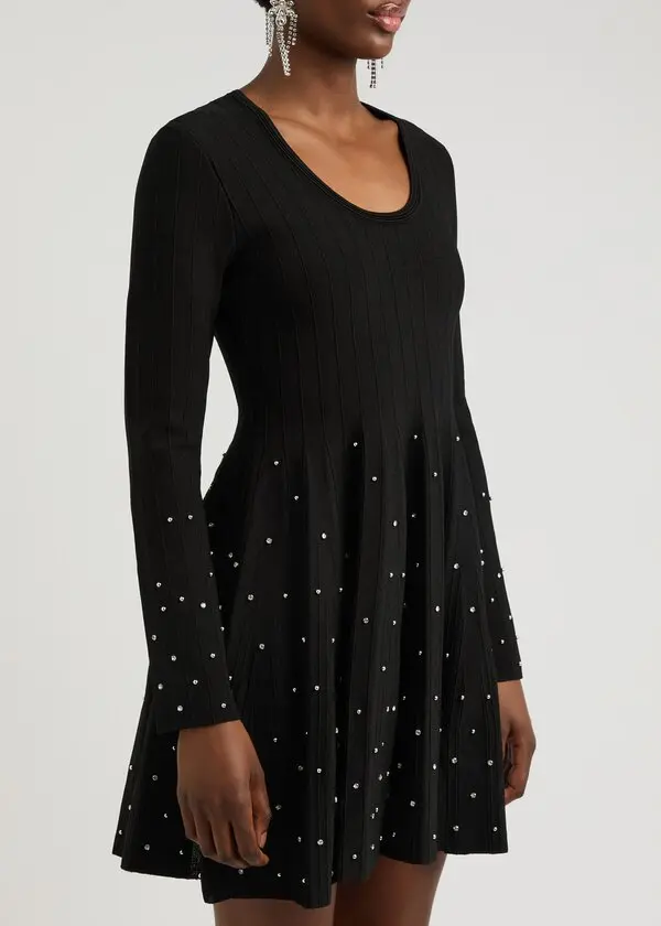 Simkhai Embellished Stretch-knit Mini Dress