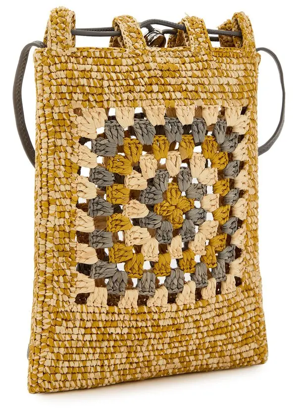 Loewe X Paula's Ibiza Raffia Crochet Pouch