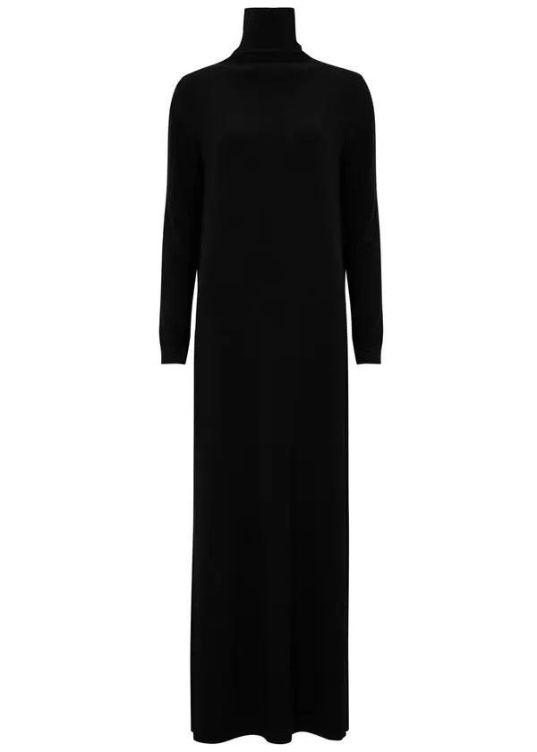 Norma Kamali Roll-neck Stretch-jersey Maxi Dress