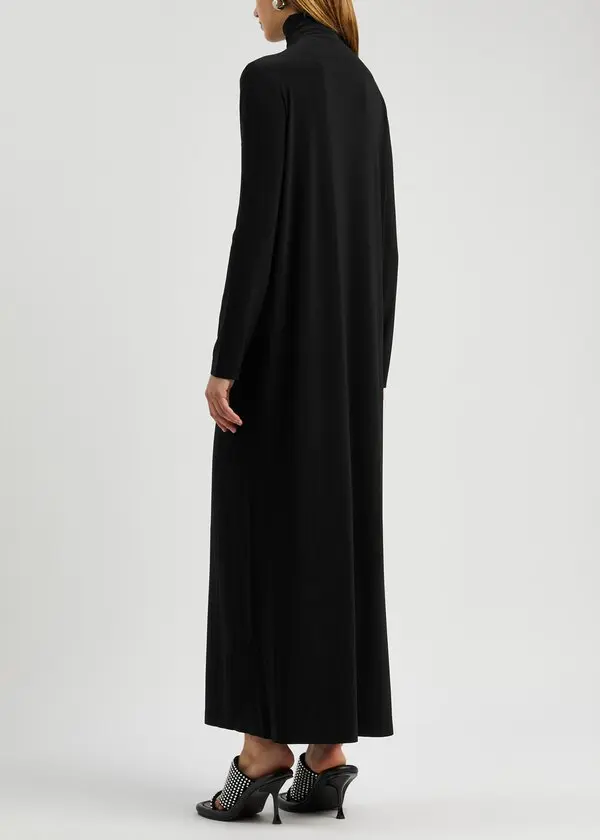 Norma Kamali Roll-neck Stretch-jersey Maxi Dress