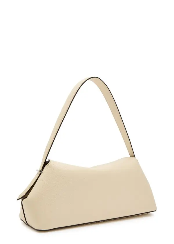 TOTEME T-lock Grained Leather Shoulder Bag - Ivory