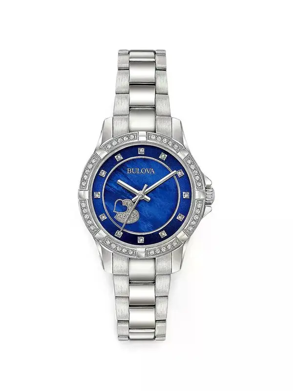 Bulova Classic 30mm Watch With Crystal Embellished Bezel