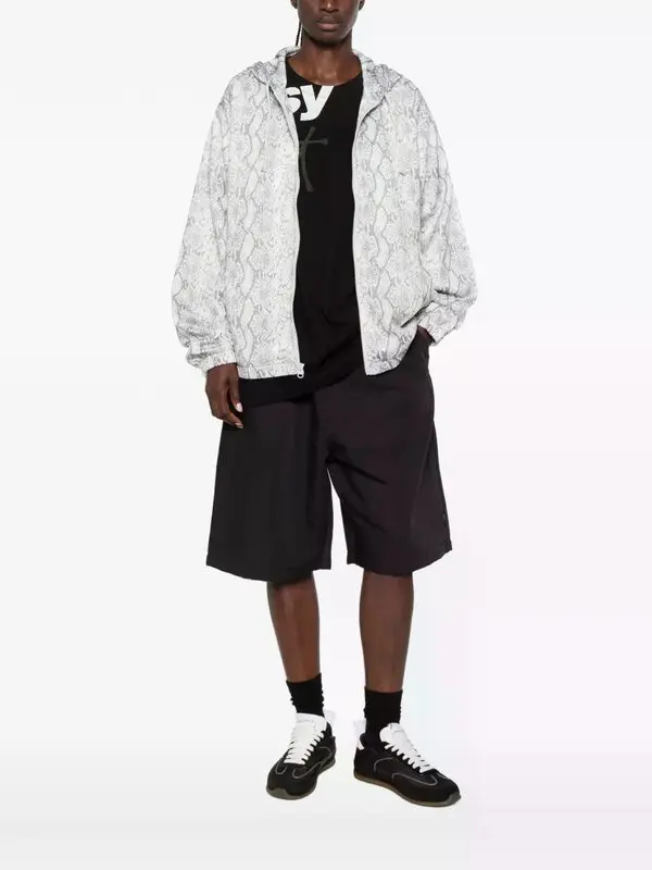 StÜssy Snake-print Zip-up Hoodie