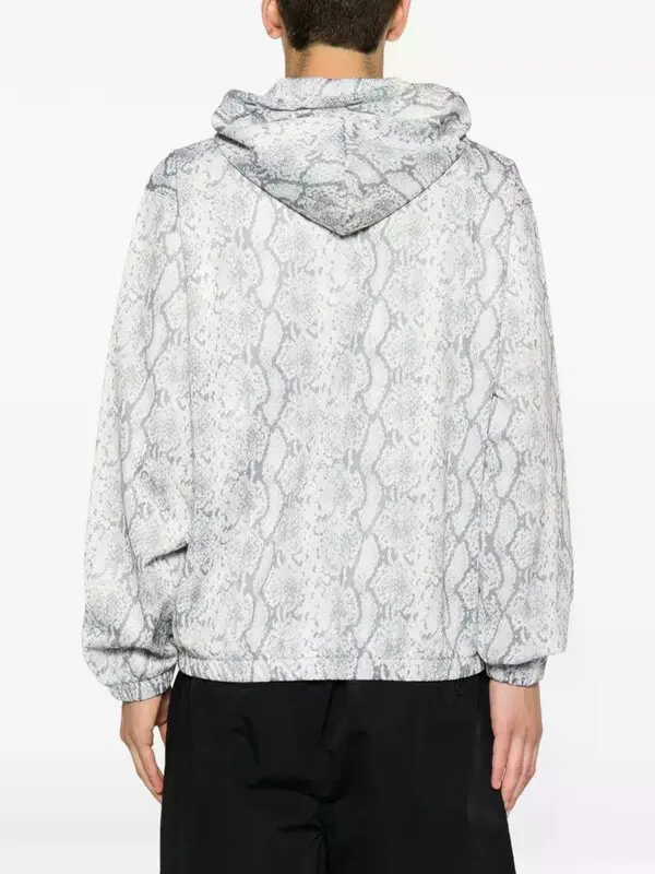 StÜssy Snake-print Zip-up Hoodie