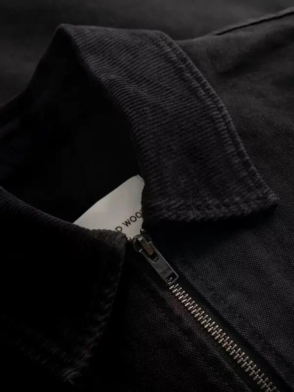 Wood Wood Bo Corduroy-collar Zip-up Cotton Jacket