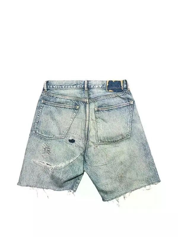 SAINT MXXXXXX Distressed Denim Shorts