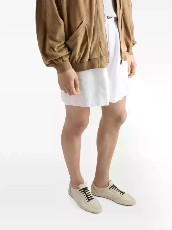 Prada Linen Bermuda Shorts - White