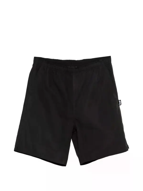 StÜssy Logo Tag Elasticated Track Shorts - Black