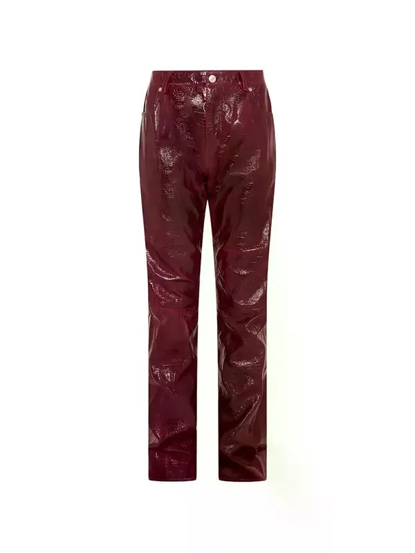 Martine Rose Patent-effect Faux Leather Trousers - Red