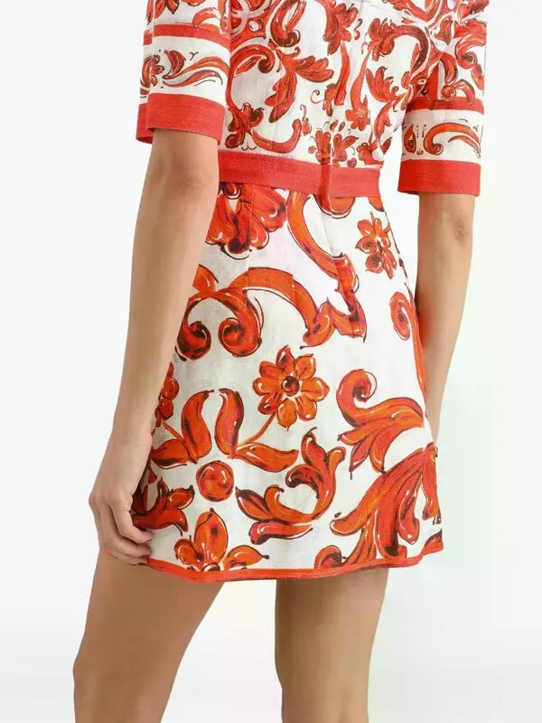 Dolce & Gabbana Majolica Print Short Dress