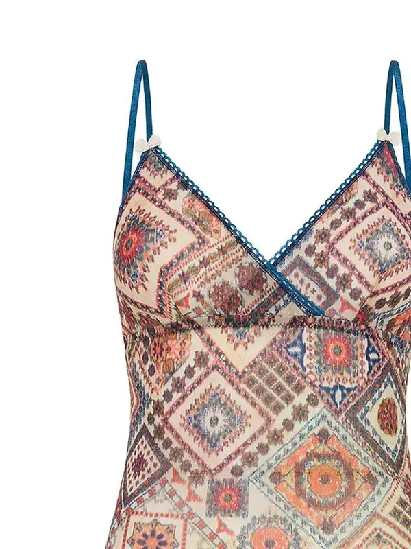 Momoni Graphic Print Bodysuit - Neutrals