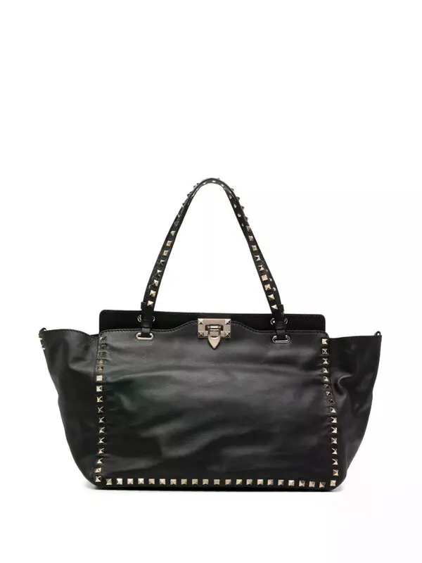 Valentino Garavani Rockstud Embellished Shoulder Bag - Black