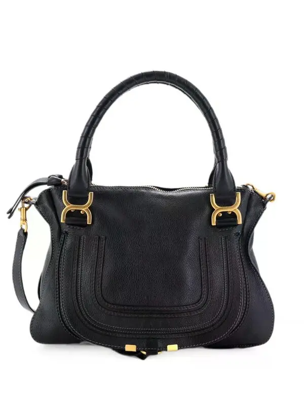 Chloé Marcie Leather Medium Satchel - Black