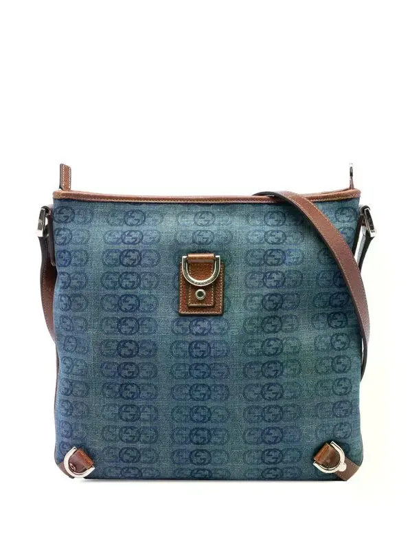 Gucci Gg Denim Abbey D-ring Crossbody Bag - Blue