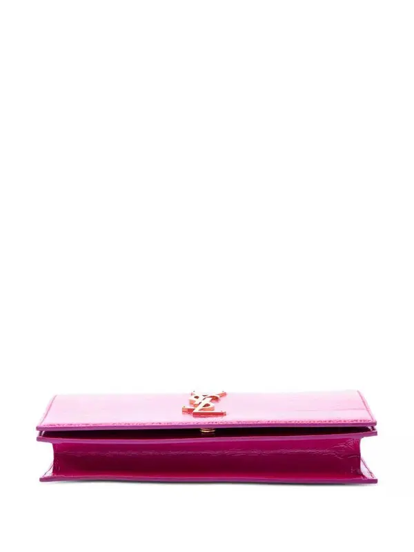 Saint Laurent Patent Leather Monogram Kate Clutch Bag