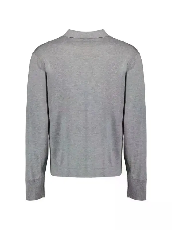 Officine Générale Polo-collar Knitted T-shirt