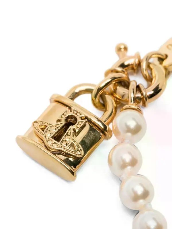 VIVIENNE WESTWOOD Small Celestia Padlock Pendant Bracelet