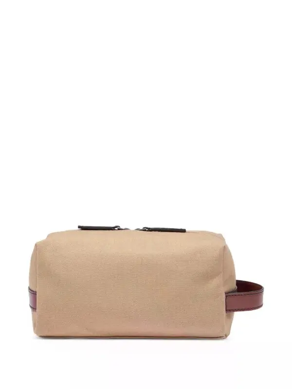 THE BRIDGE Leather-trimmed Wash Case