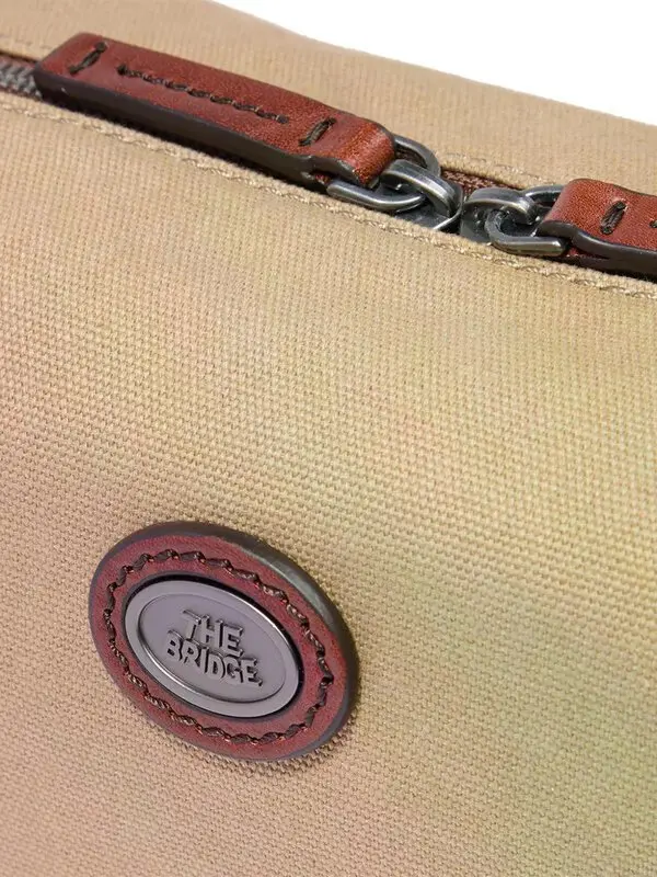THE BRIDGE Leather-trimmed Wash Case