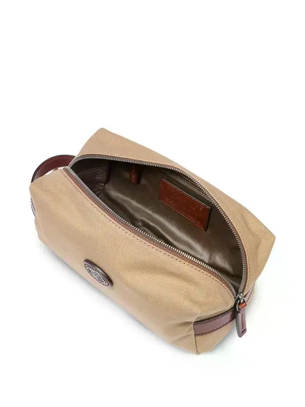 THE BRIDGE Leather-trimmed Wash Case