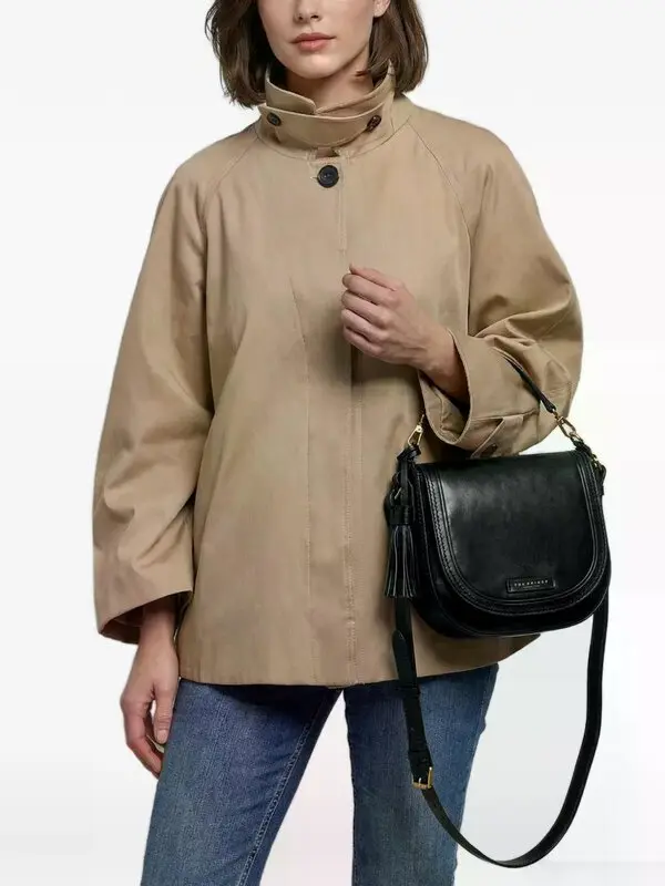 THE BRIDGE Leather Shoulder Bag With Tassel Detail