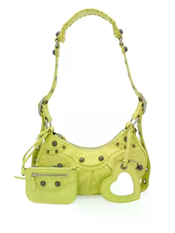 Balenciaga Lambskin Motocross Le Cagole Xs Crossbody Bag - Yellow