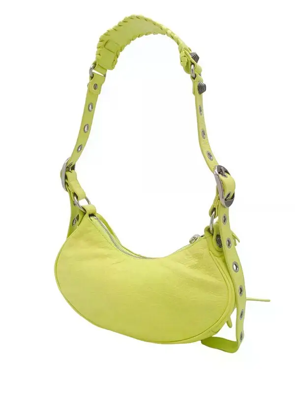 Balenciaga Lambskin Motocross Le Cagole Xs Crossbody Bag - Yellow