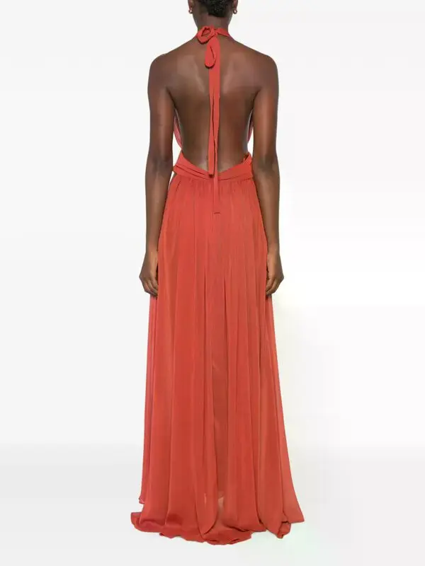 Arcina Ori Florence Halterneck Pleated Maxi Dress